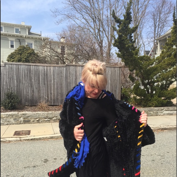 Zuki | Jackets & Coats | Black Shirred Knitted Beaver Coat | Poshmark